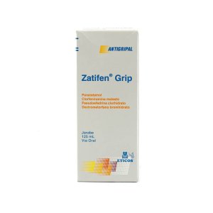 Zatifen Grip Paracetamol Clorfeniramina Jarabe en Frasco de 125 ml ...